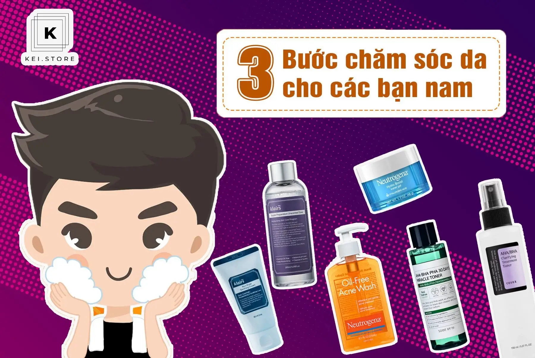 Chăm sóc da nhanh gọn cho các bạn nam - Sáp Tóc & Mỹ Phẩm Nam Giới ...